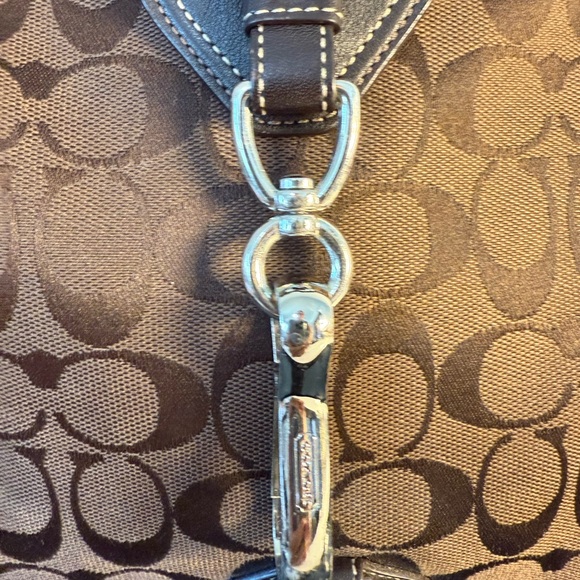Coach | Bags | Coach Brown And Silver Signature Bag | Poshmark